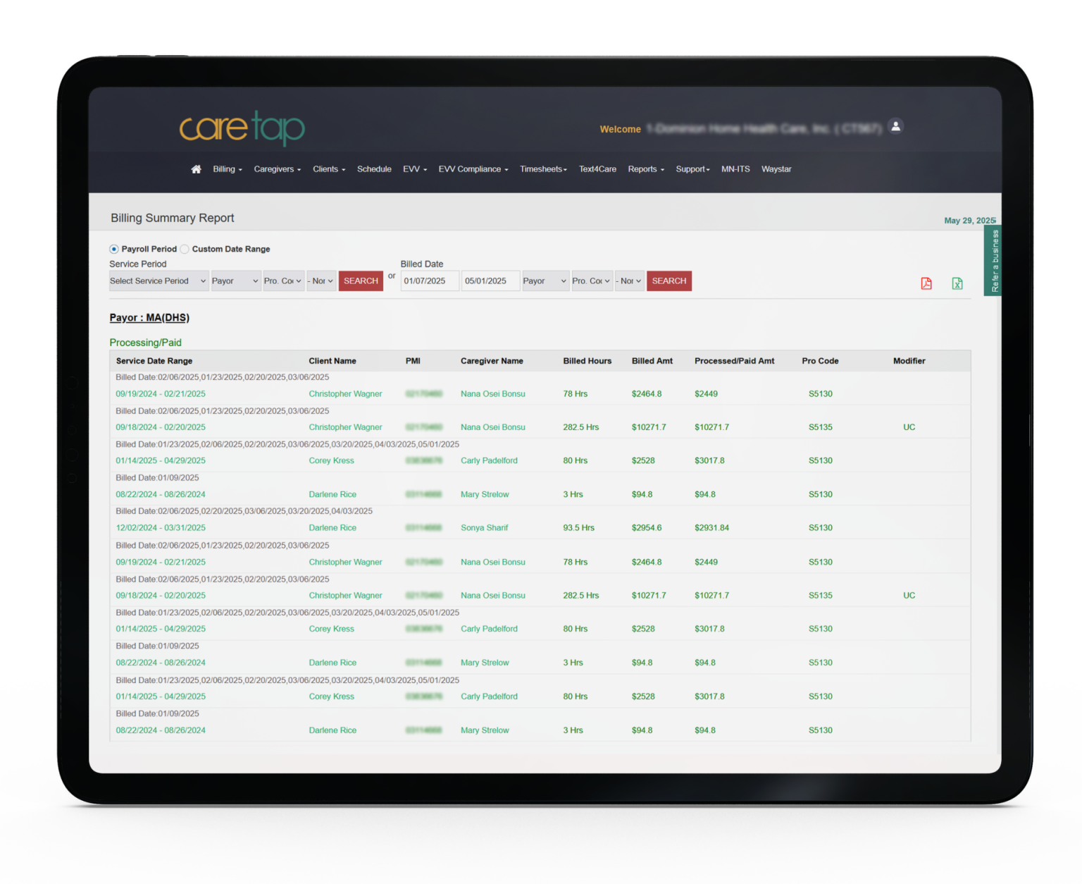 Billing Services | Caretap